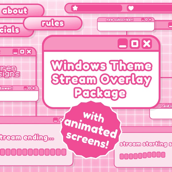 Windows Twitch Overlay - Etsy