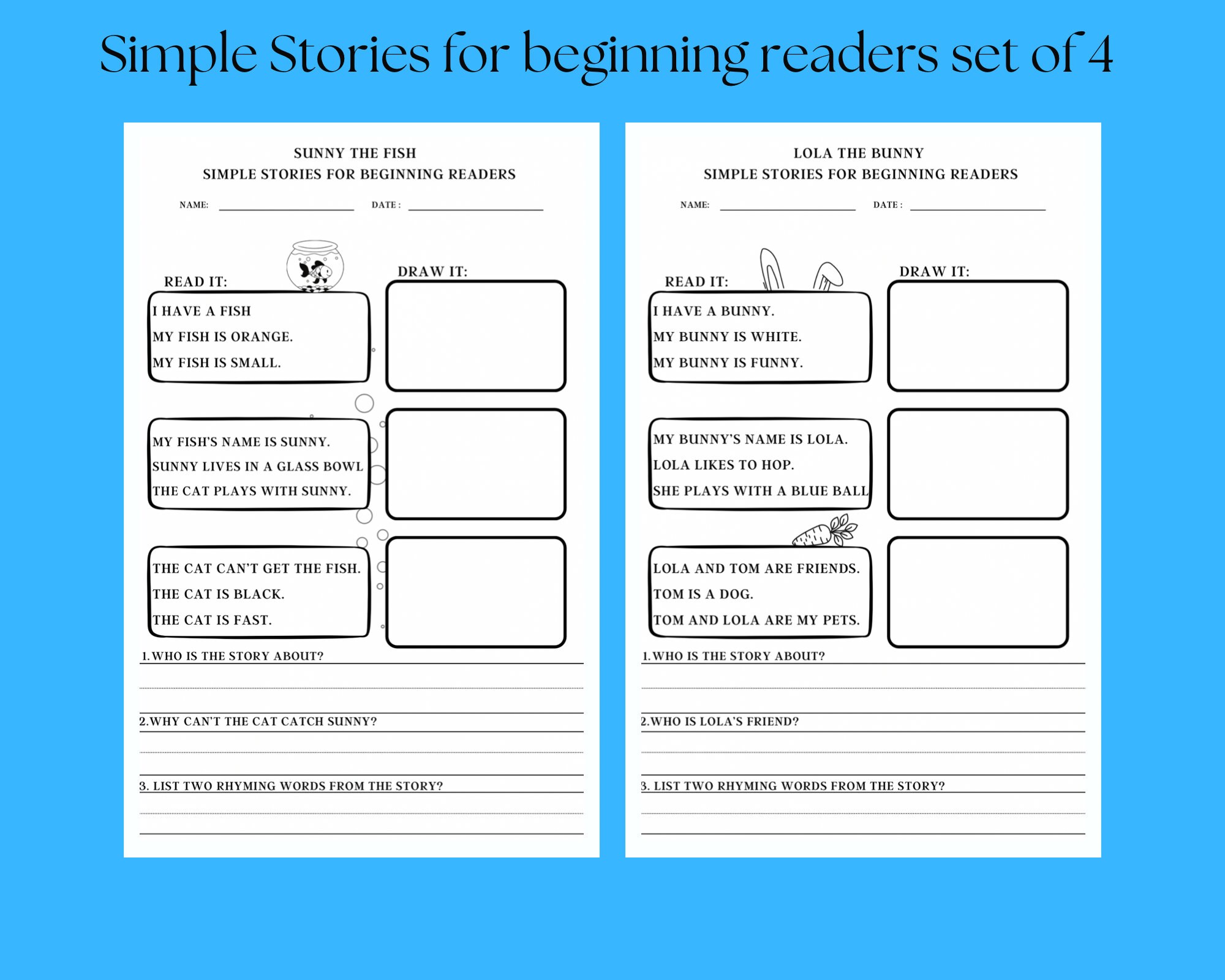 Reading Comprehension Worksheets Stories With Questions Homeschool ...