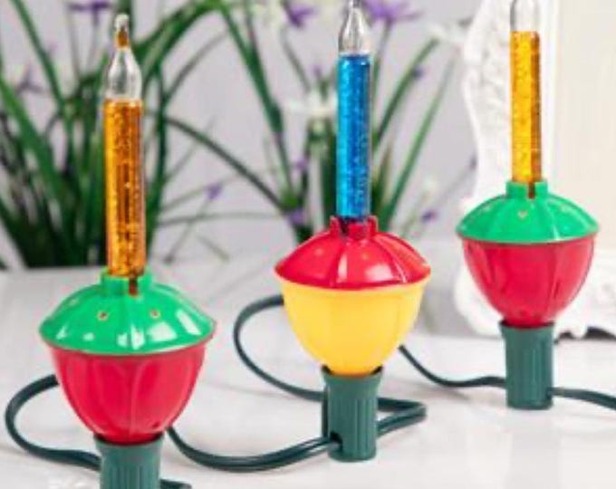 14 Christmas Bubble String Lights Vintage Style Bubble Lights, Retro ...