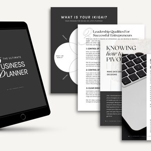 The Ultimate Digital Business Planner | DIY Business Workbook | Minimal ...
