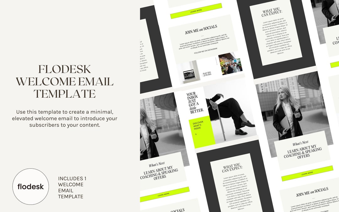 Edgy Welcome Email Flodesk Template: Coaching Newsletter (digital ...