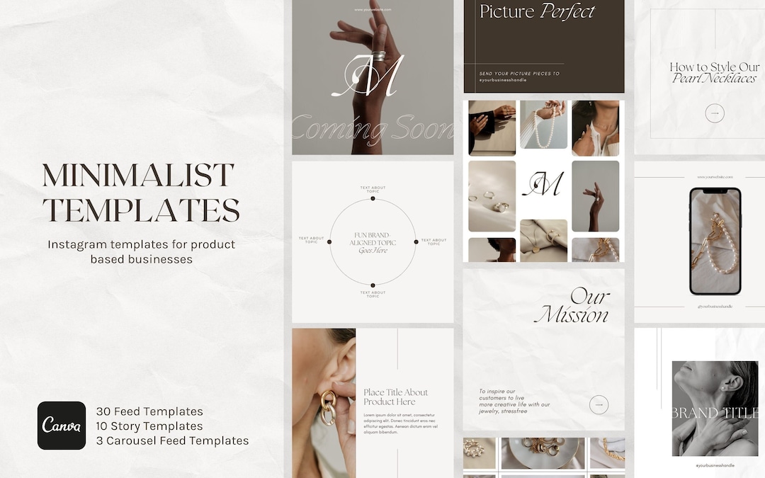 Minimalist Social Media Template Kit | Minimalist Design | Canva ...