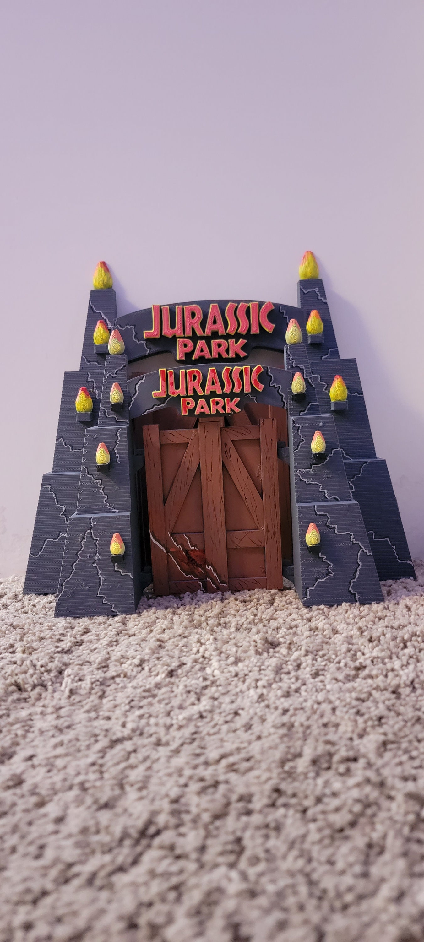 Jurassic Park Dinosaur Gate Terrarium Decor | Reptile Tank Diorama ...