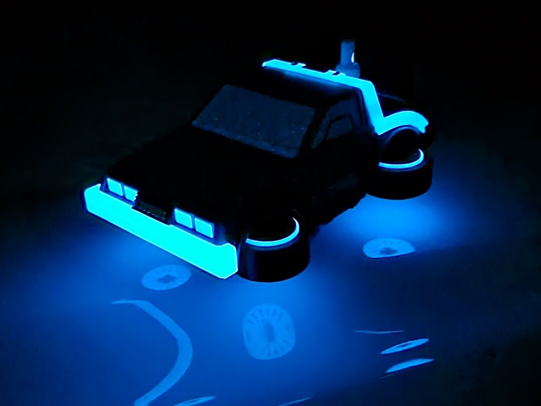 Back to the Future Delorean With Clock Stand ( Glow in the Dark ) - Etsy
