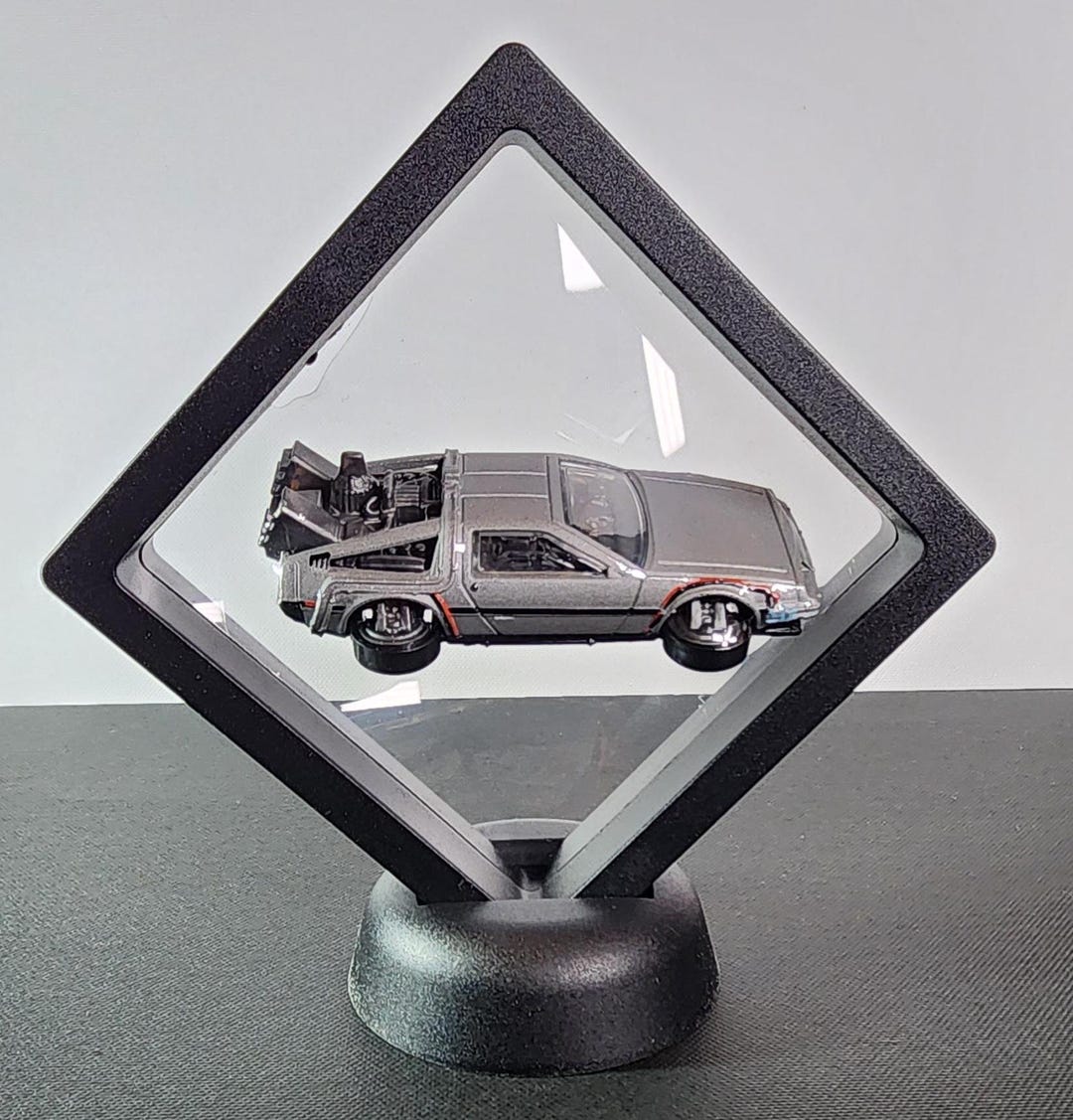 Hot Wheels Flying Delorean in Floating Display Back to the Future BTTF ...