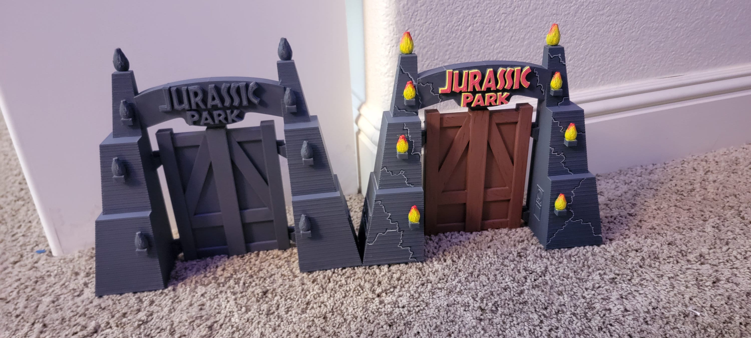 Jurassic Park Entrance Gate Decoration for Reptile Terrarium Lizard ...