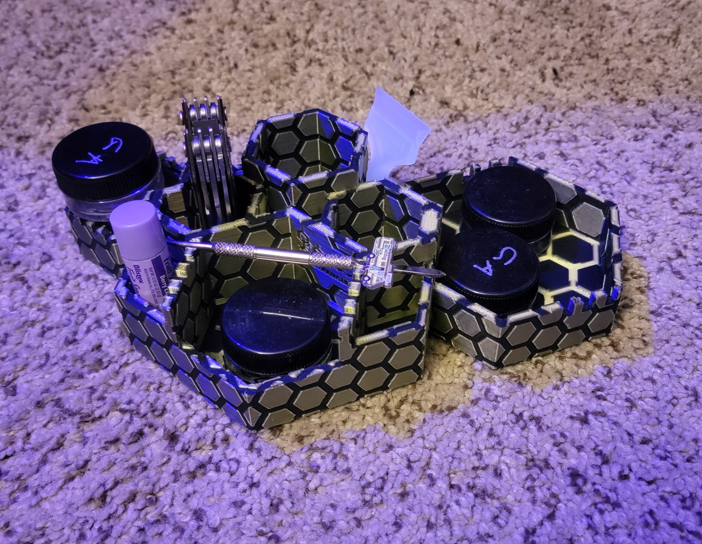 Honeycomb Dab Station Organizer. Black and Bronze - Etsy