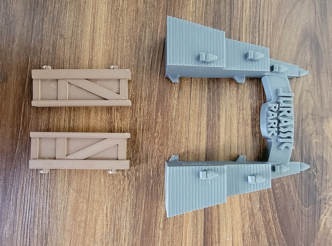 Lost World Dino Park Gate With Opening Doors | 1:64 Diorama Display ...