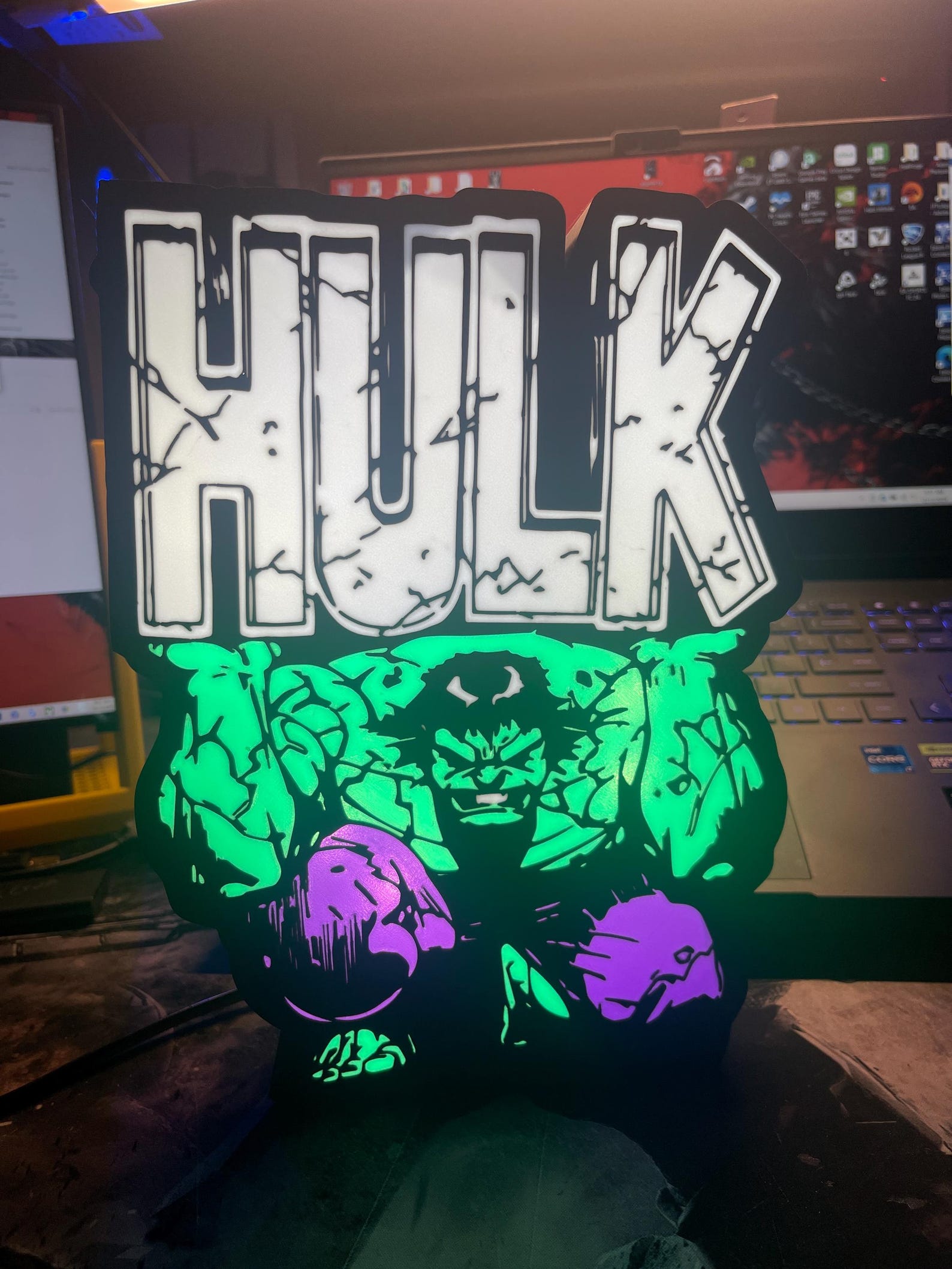 3D Printing STL Light Box Hulk (digital STL and 3MF File) - Etsy