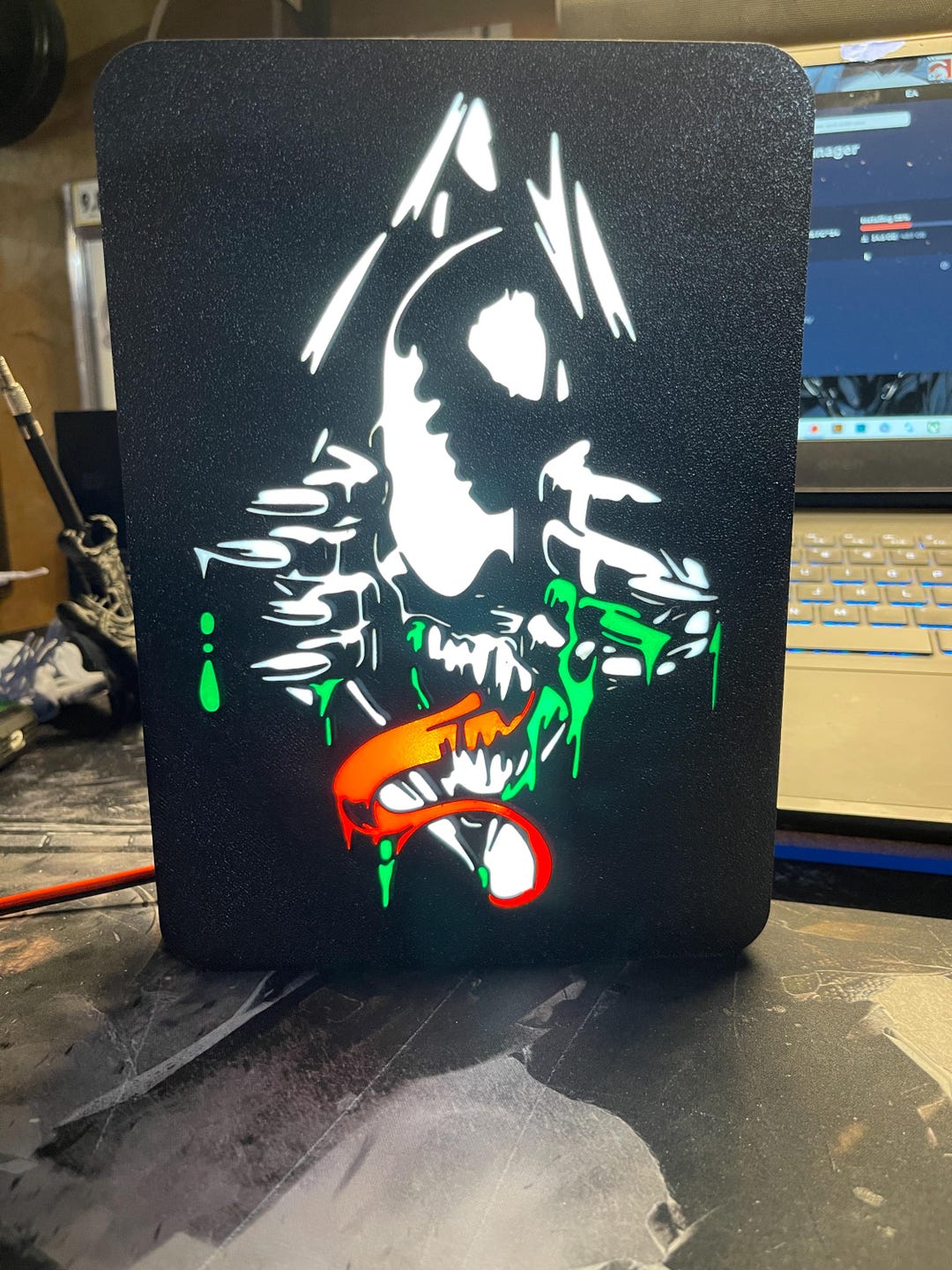 3D Printing STL Light Box Venom (digital STL and 3MF File) - Etsy