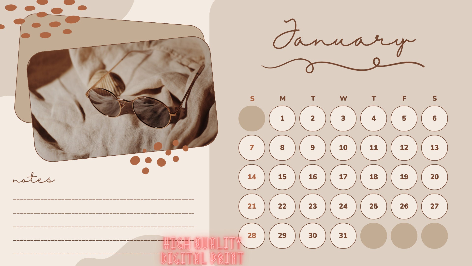 2024 Islamic Calendar Travel Planner Notes With Key Muslim Hijri Dates ...