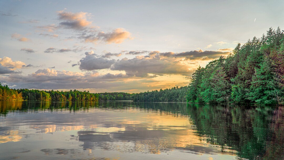 Beautiful Lake Scene, Lake Life Digital Art Print – Instant Download - Etsy