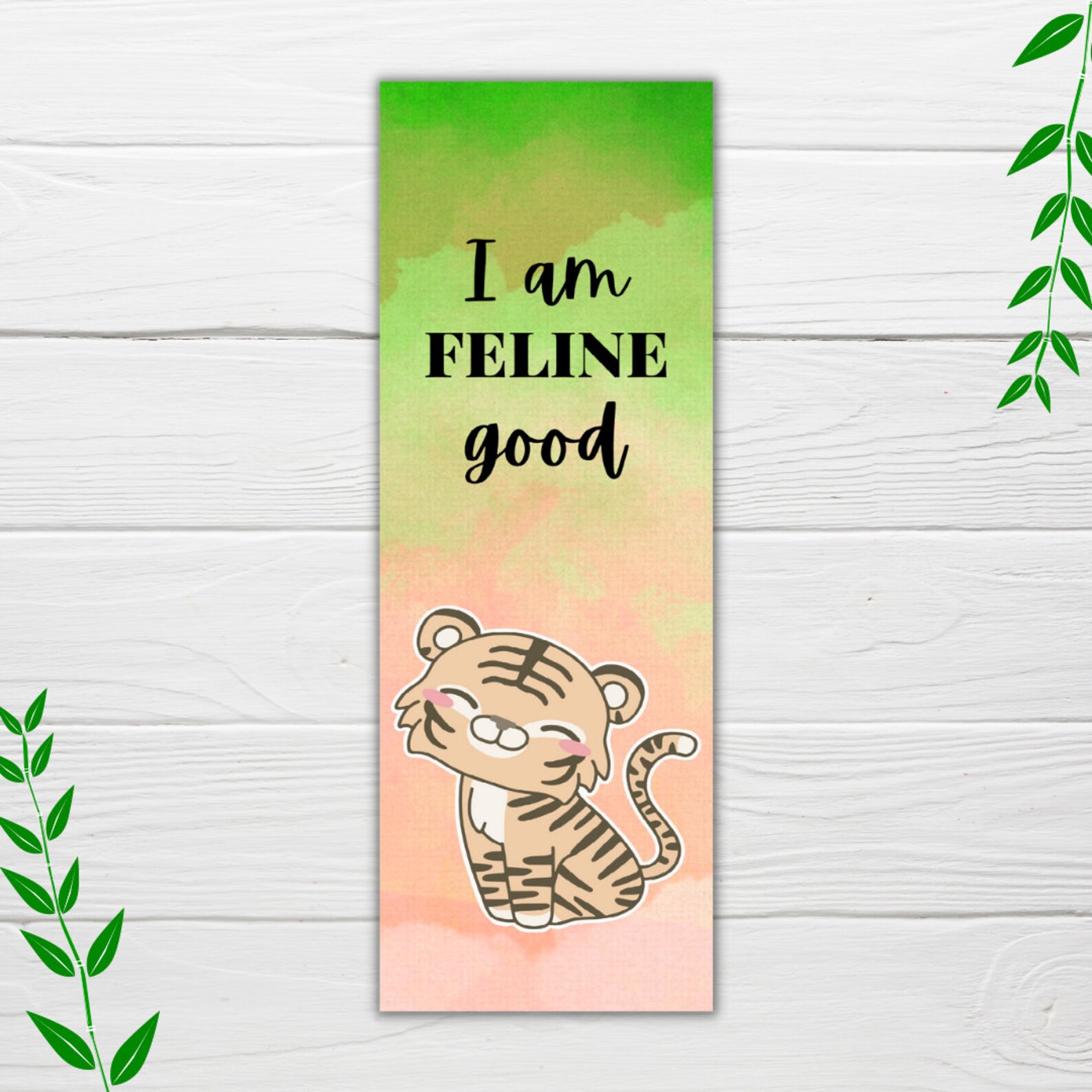 Cute Cats With Motivational Phrases Watercolor Printable Bookmarks ...