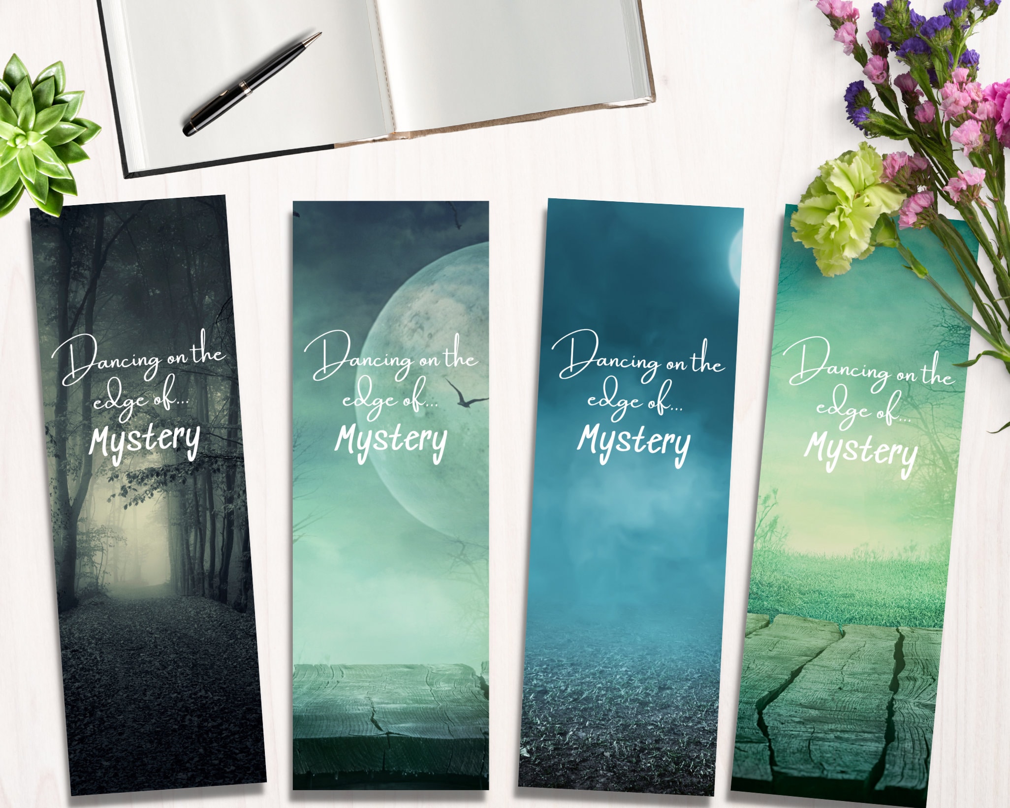 Dancing on the Edge of Mystery Printable Bookmarks Instant Download Set ...