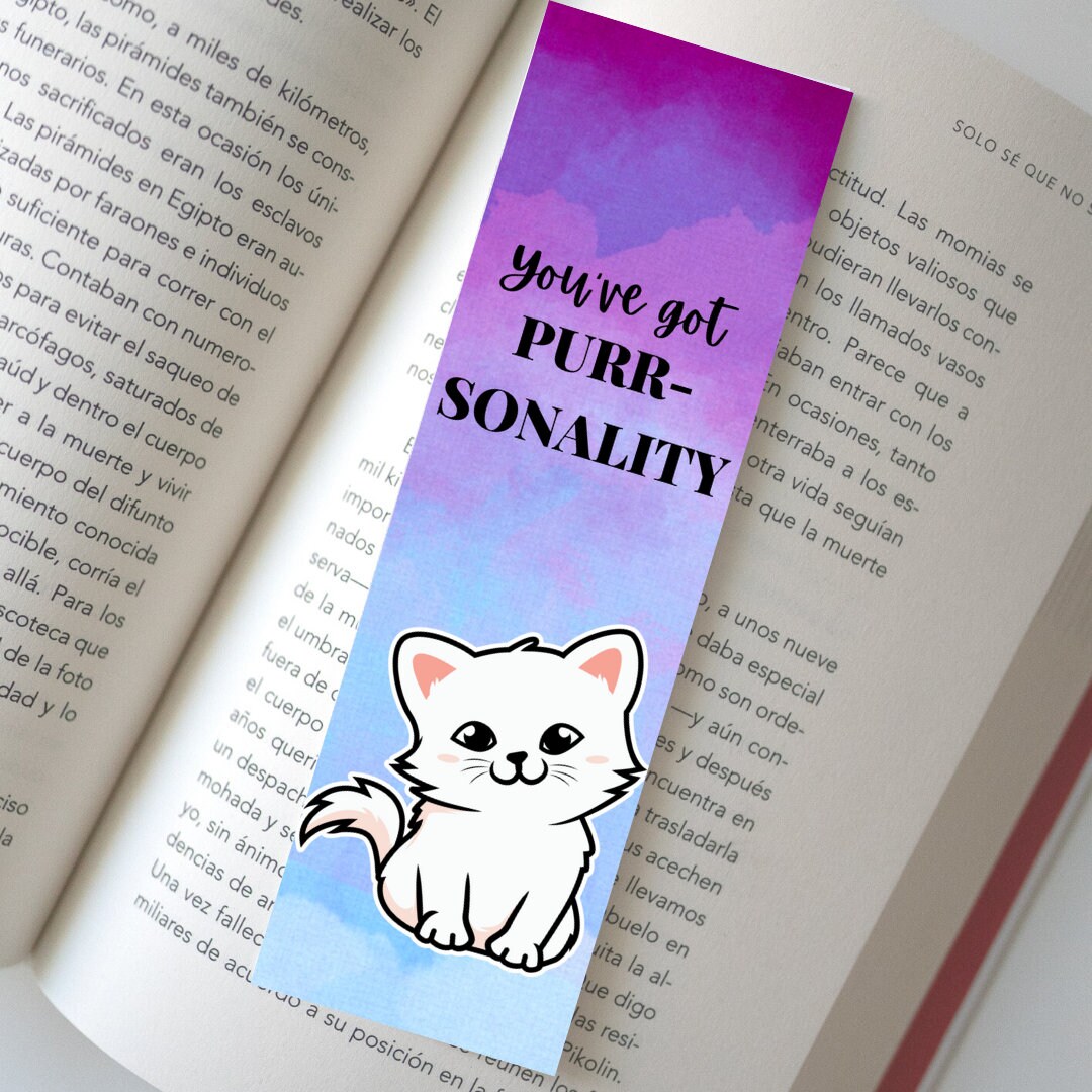 Cute Cats With Motivational Phrases Watercolor Printable Bookmarks ...