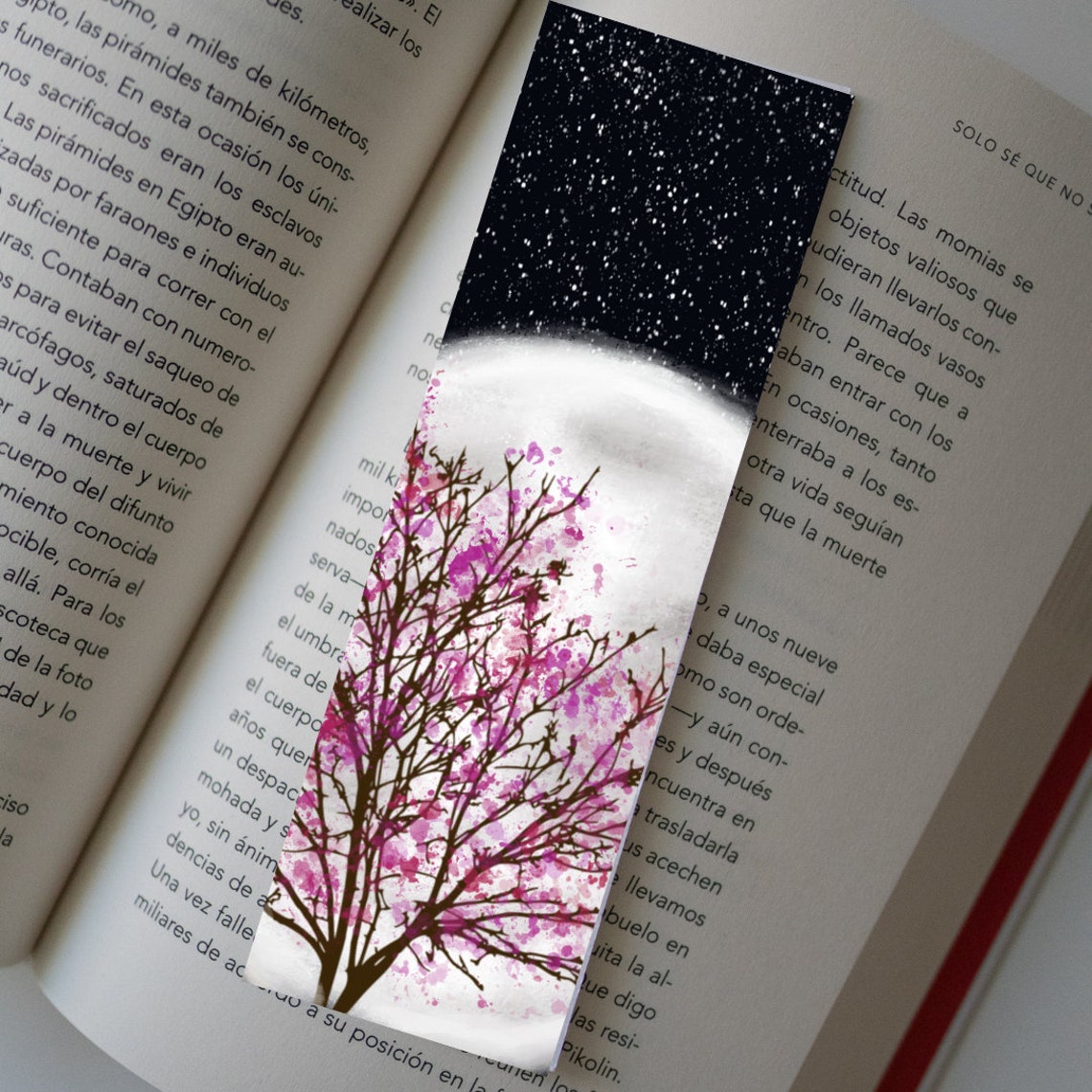 Moonlight Bookmarks Set | Floral Tree Page Markers (digital Download ...