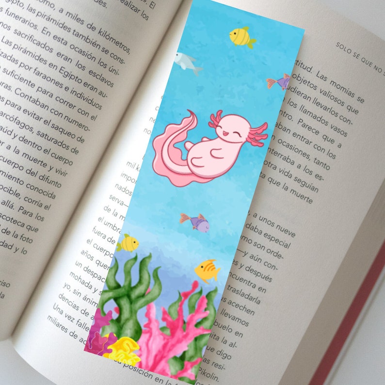 Kawaii Japanese Chibi Axolotl Printable Bookmarks - Etsy