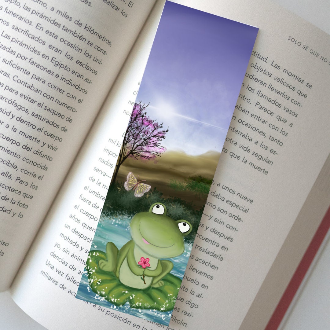Cute Frog Art Printable Bookmarks Instant Download Set of 4 Gift Idea ...