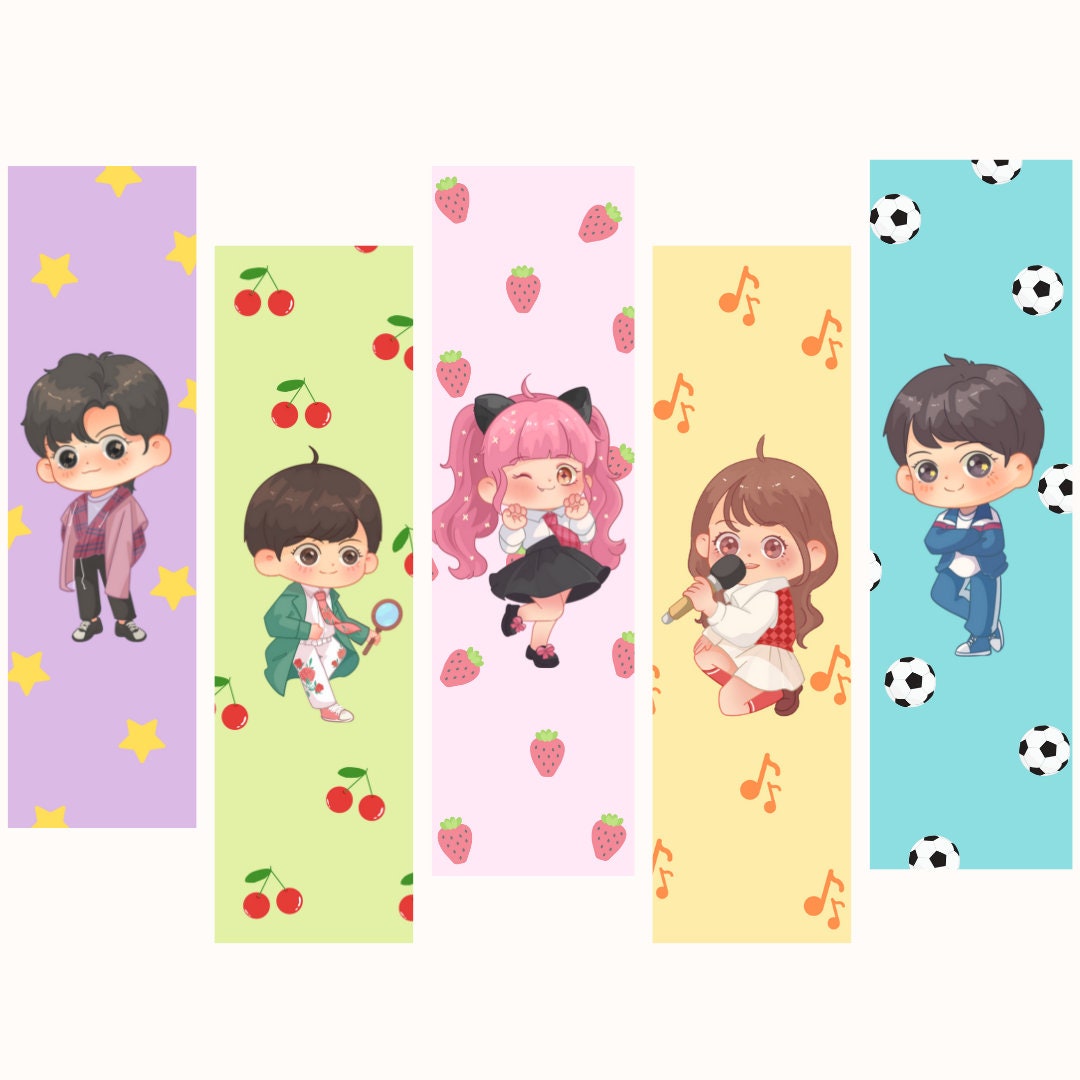 Cute Kawaii Japanese Modern Chibi - Boys and Girls Printable Bookmarks ...