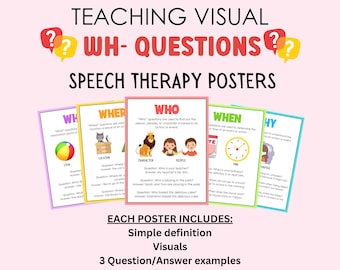 Educational WH Question Posters Writing Posters Visuals English ...