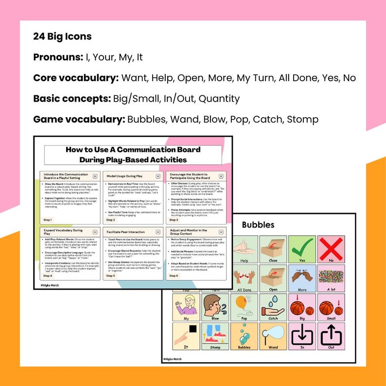 Bubbles, AAC, Communication Board, Game Companion, Speech Therapy, SDC ...