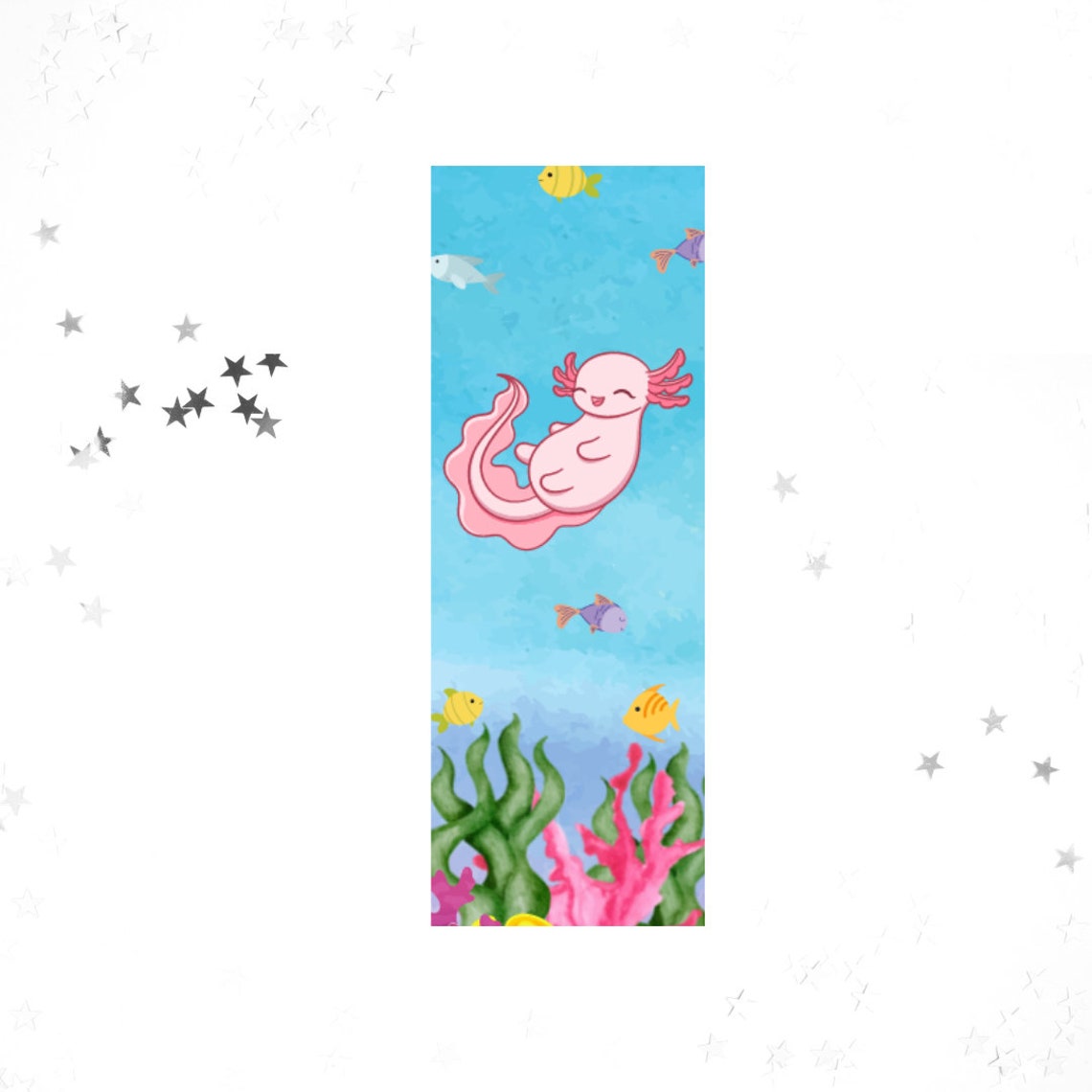 Kawaii Japanese Chibi Axolotl Printable Bookmarks - Etsy