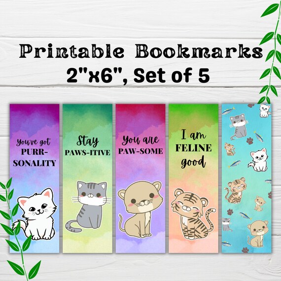Cute Cats With Motivational Phrases Watercolor Printable | Etsy