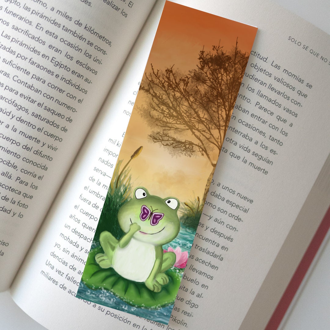 Cute Frog Art Printable Bookmarks Instant Download Set of 4 Gift Idea ...