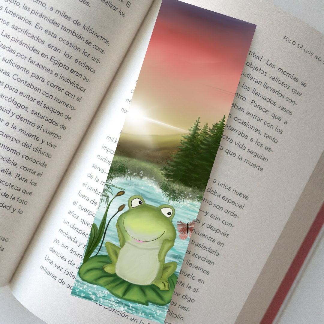 Cute Frog Art Printable Bookmarks Instant Download Set of 4 Gift Idea ...