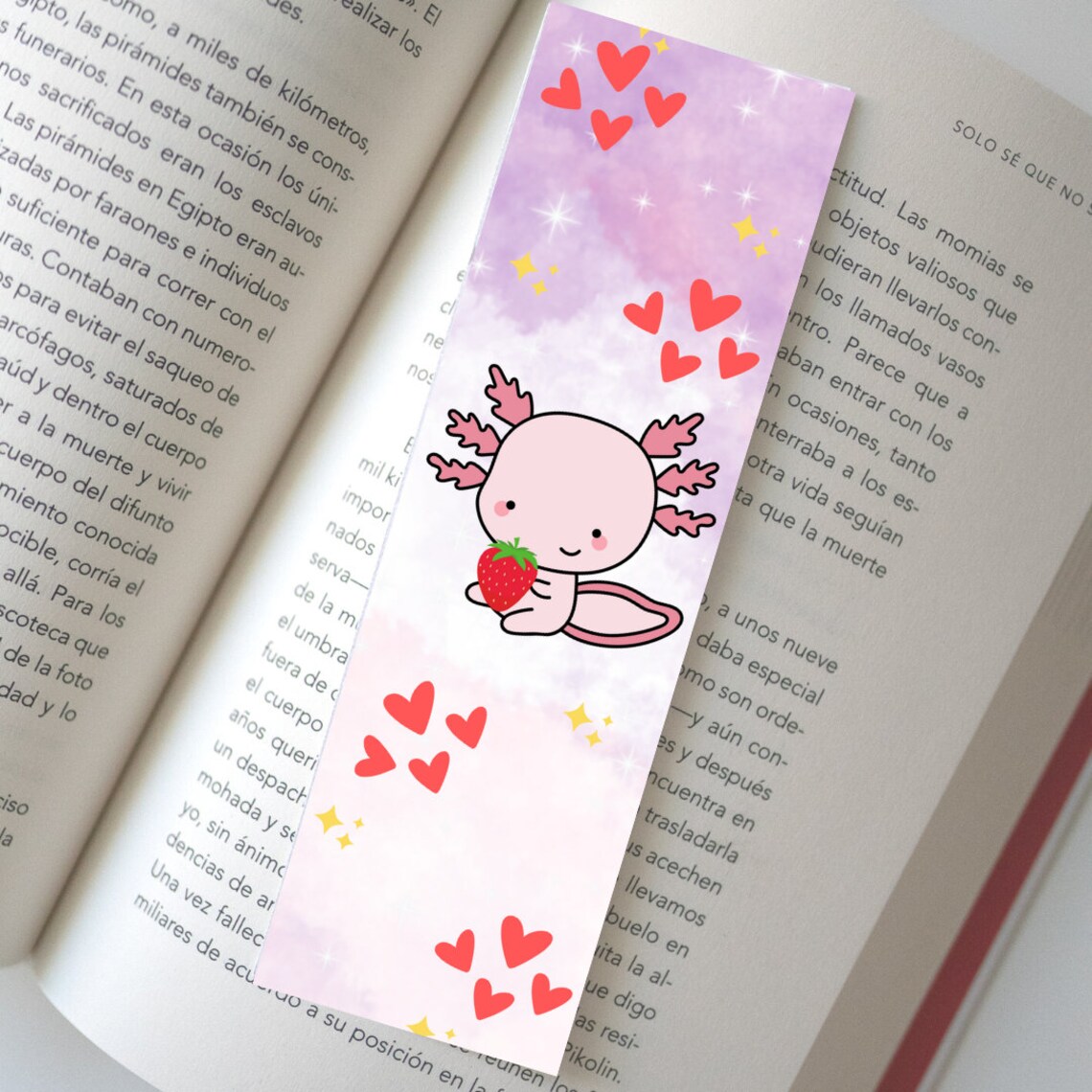 Kawaii Japanese Chibi Axolotl Printable Bookmarks for Kids, Cute ...