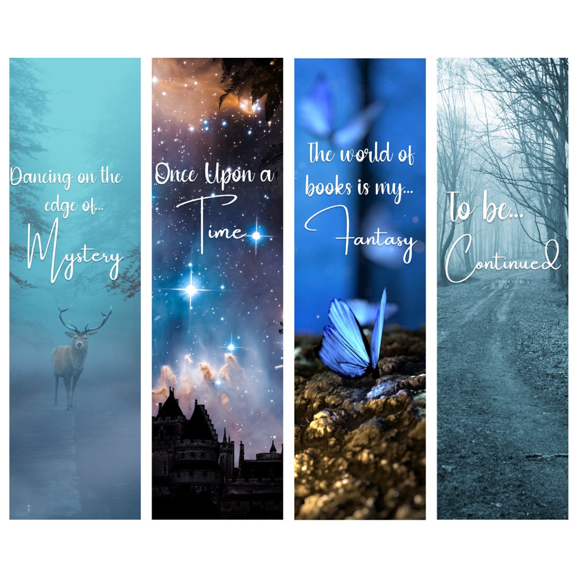 Mystery and Fantasy Printable Bookmark Set of 20 Digital - Etsy
