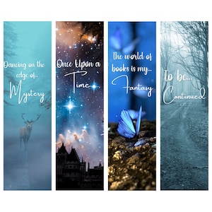 Mystery and Fantasy Printable Bookmark Set of 20, Digital Bookmarks ...