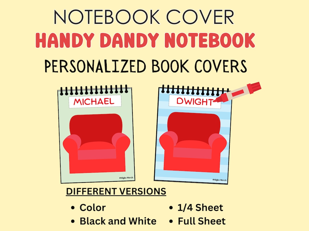 Handy Dandy Notebook, DIY Notebook Cover, Personalized Book Covers ...
