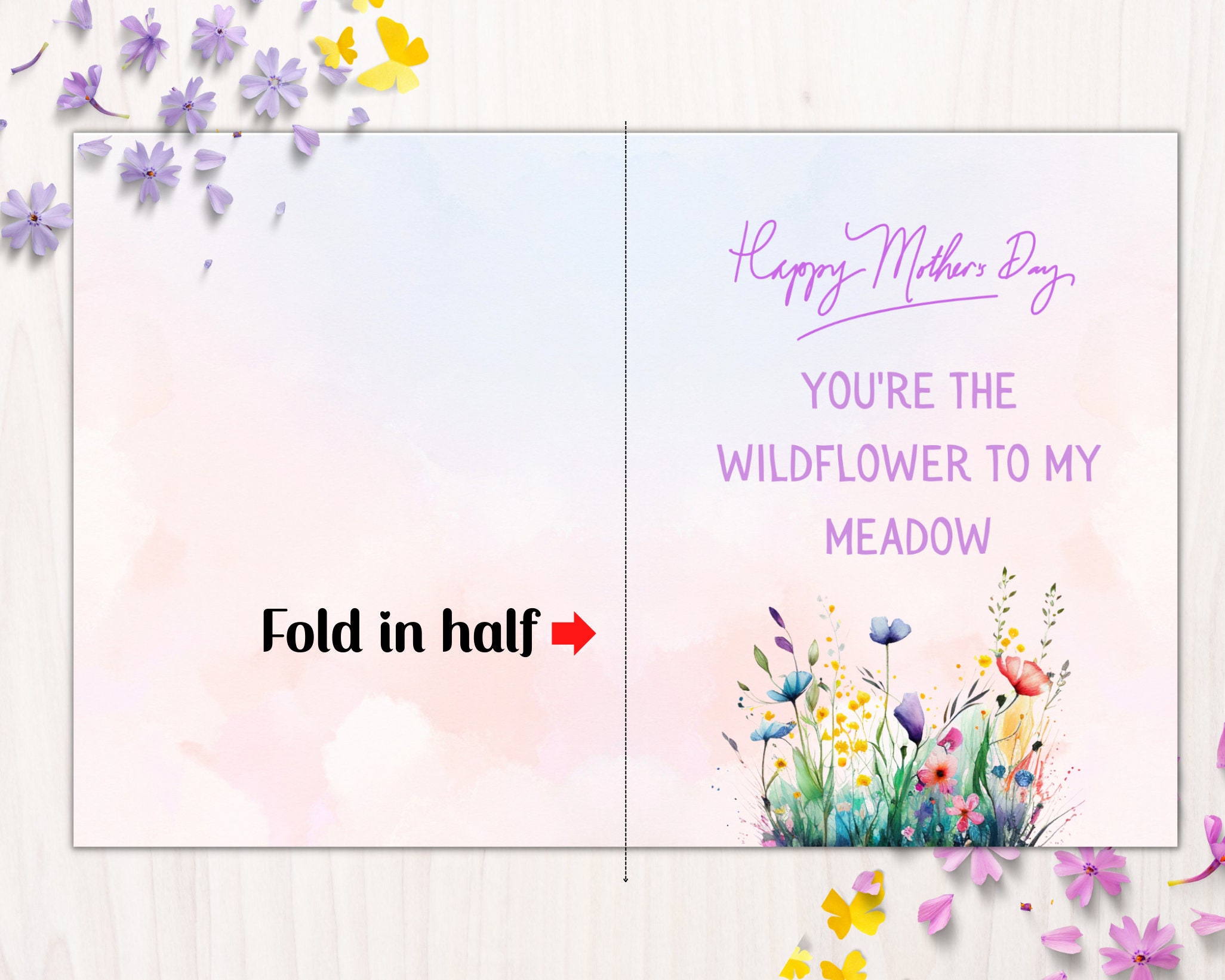 5 Printable Mother's Day Cards Flower Themed, Mother's Day Gifts ...