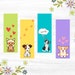 Cute Dog Printable Bookmarks for Kids Bookmark Set Digital Bookmarks ...