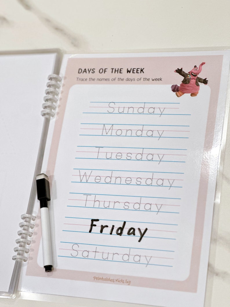 Printable - Inside-out 2 Tracing Activity Book Busy Book Quiet Book ...