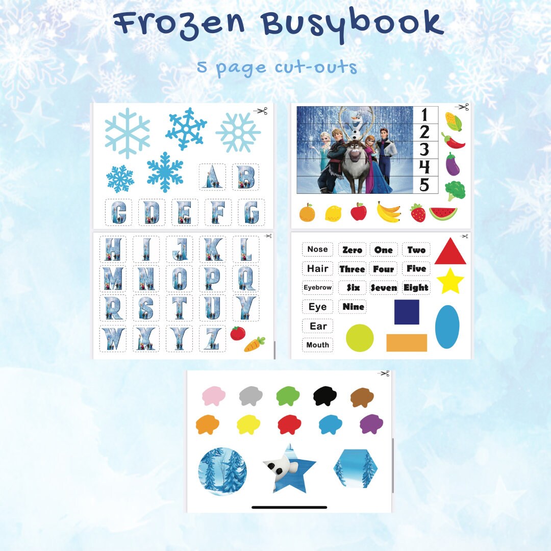 Printable - Frozen Elsa Busy Book Quiet Book Printable Preschool ...
