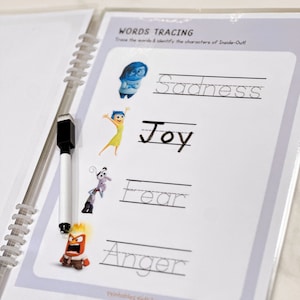 Printable - Inside-out 2 Tracing Activity Book Busy Book Quiet Book ...