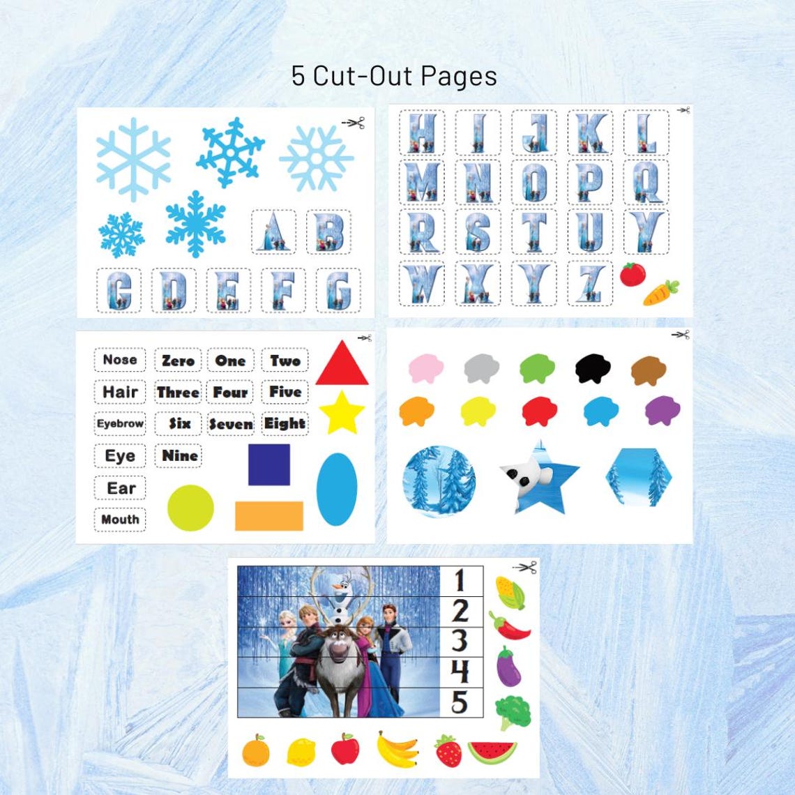 Printable - Frozen Elsa Busy Book Quiet Book Printable Preschool ...