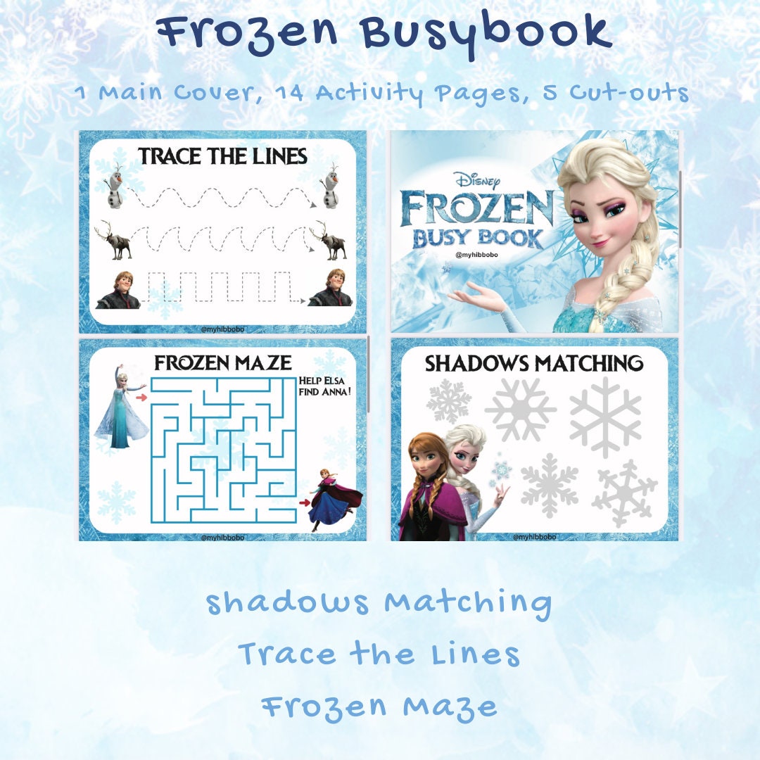 Printable - Frozen Elsa Busy Book Quiet Book Printable Preschool ...