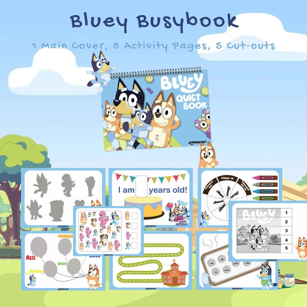 Printable - Bluey Busy Book Quiet Book Printables 14 Pages Preschool ...