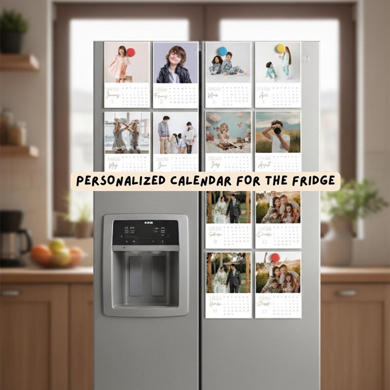 Editable Personalized 2026 Photo Calendar Template, Monthly Editable ...