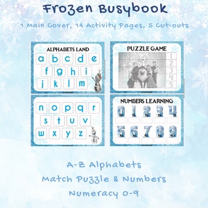 Printable - Frozen Elsa Busy Book Quiet Book Printable Preschool ...