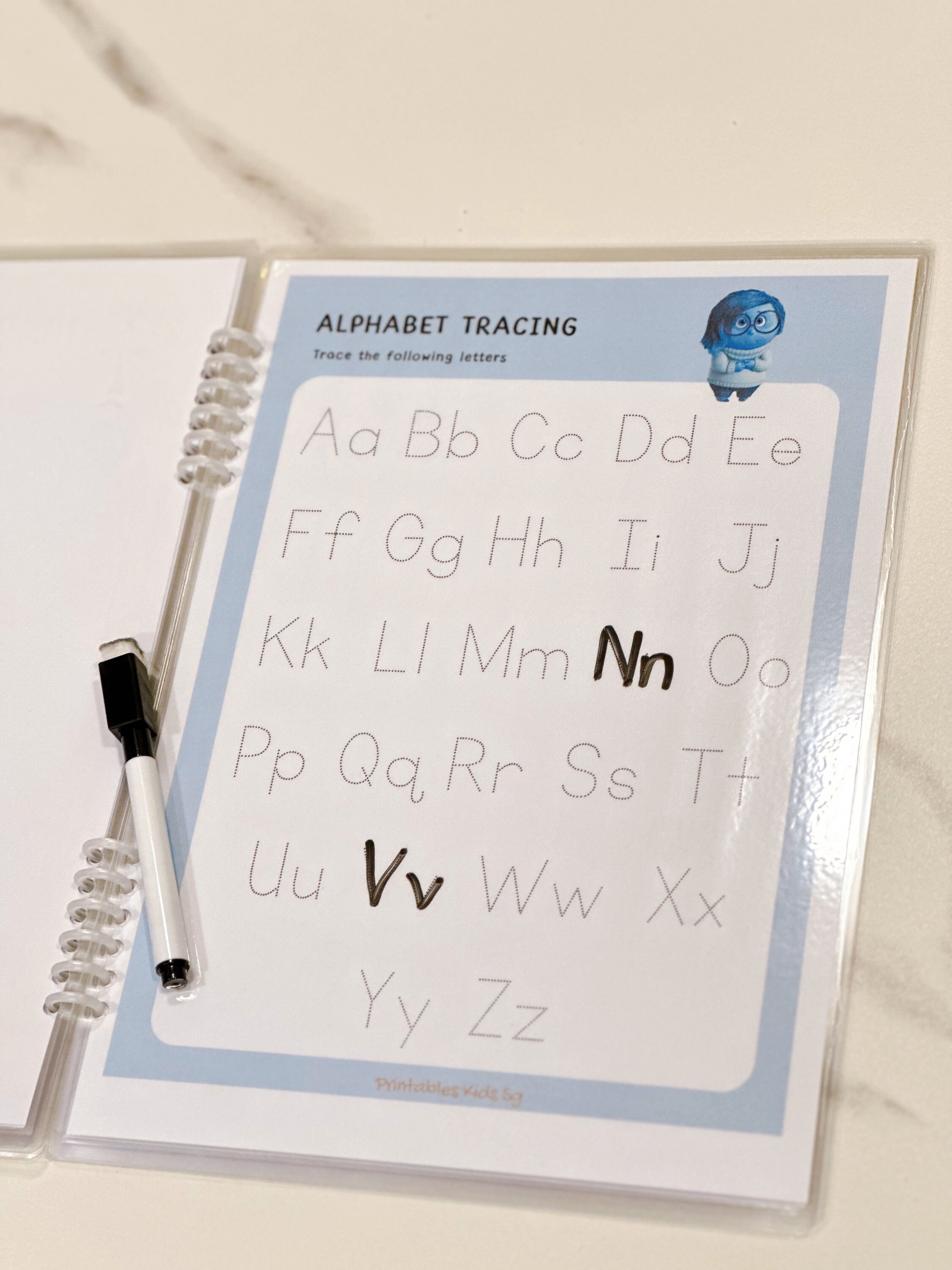 Printable - Inside-out 2 Tracing Activity Book Busy Book Quiet Book ...