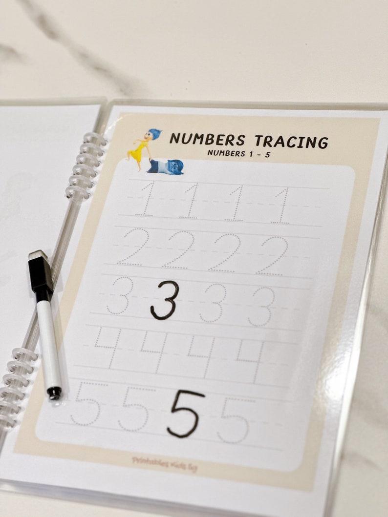 Printable - Inside-out 2 Tracing Activity Book Busy Book Quiet Book ...