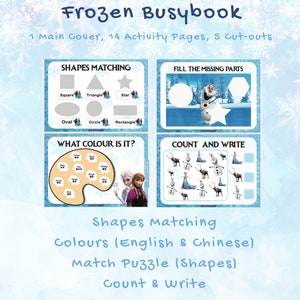 Printable - Frozen Elsa Busy Book Quiet Book Printable Preschool ...