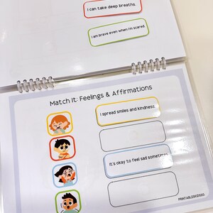 Printable Feelings & Kids Affirmations Emotions Busy Book Activity ...