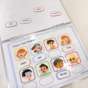 Printable Feelings & Kids Affirmations Emotions Busy Book Activity ...