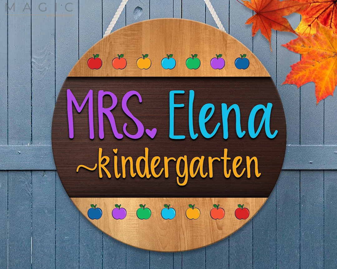 Teacher Door Sign Kindergarten Classroom Welcome Door Sign - Etsy