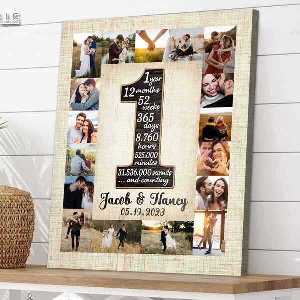 First Year Anniversary Collage - Etsy